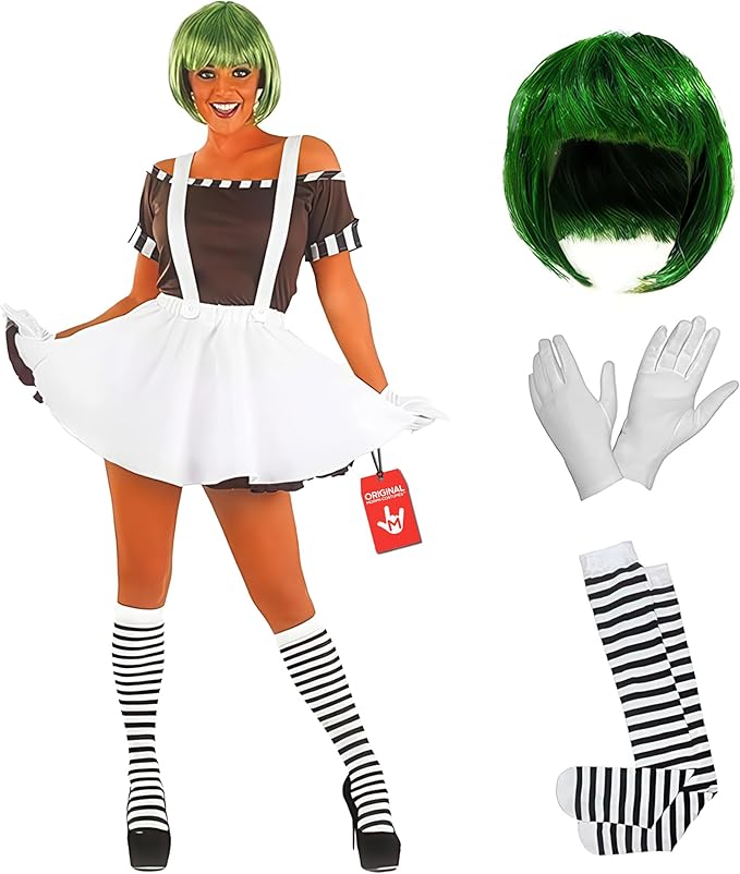 Oompa Loompa Adult Woman costume Willy wonka – Dotsy's Entertainment Co.