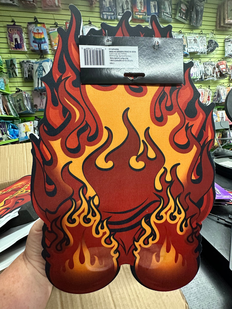 foam fire head piece mask devil flame – Dotsy's Entertainment Co.