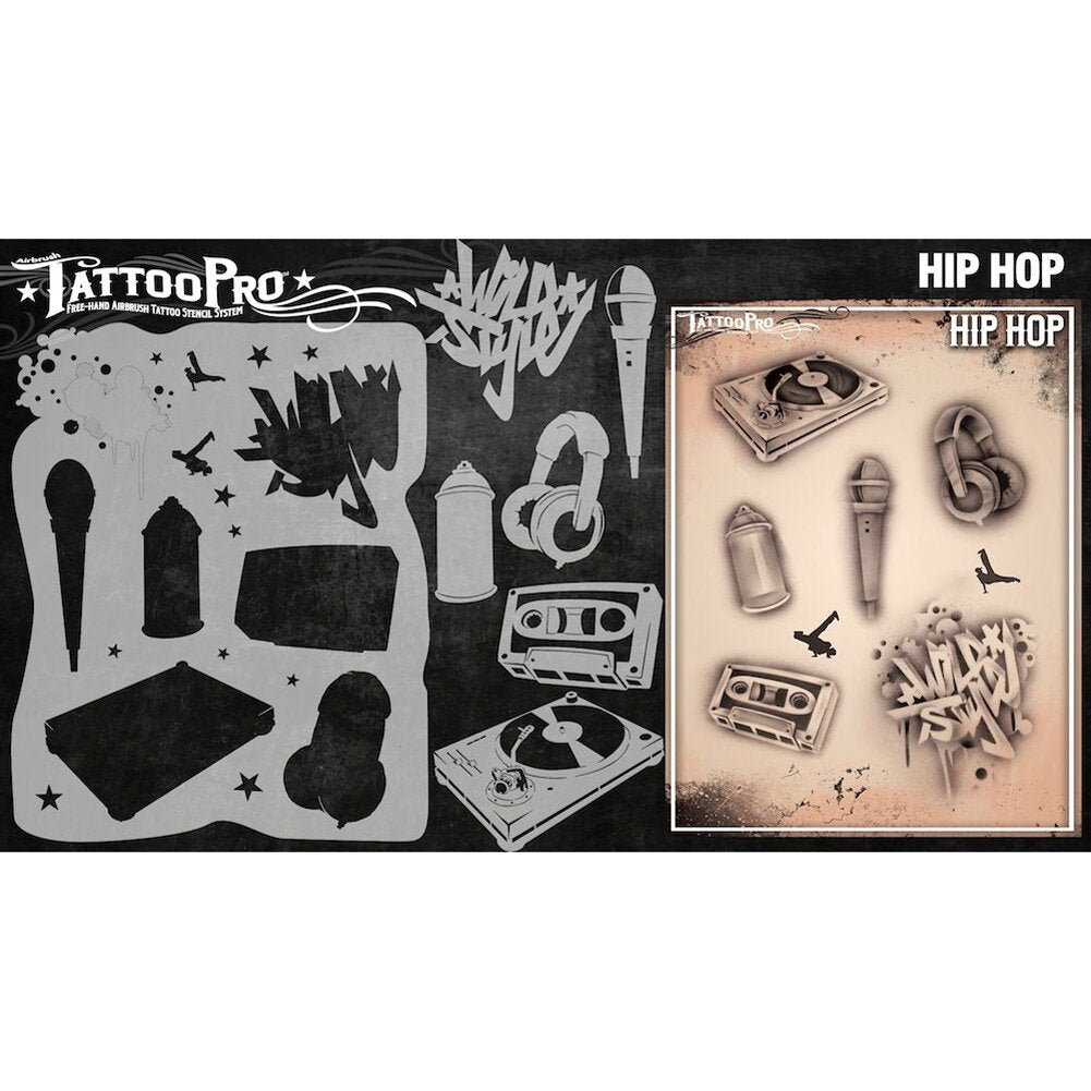 Wiser's Hip Hop AirBrush Tattoo Pro Stencil – Dotsy's Entertainment Co.